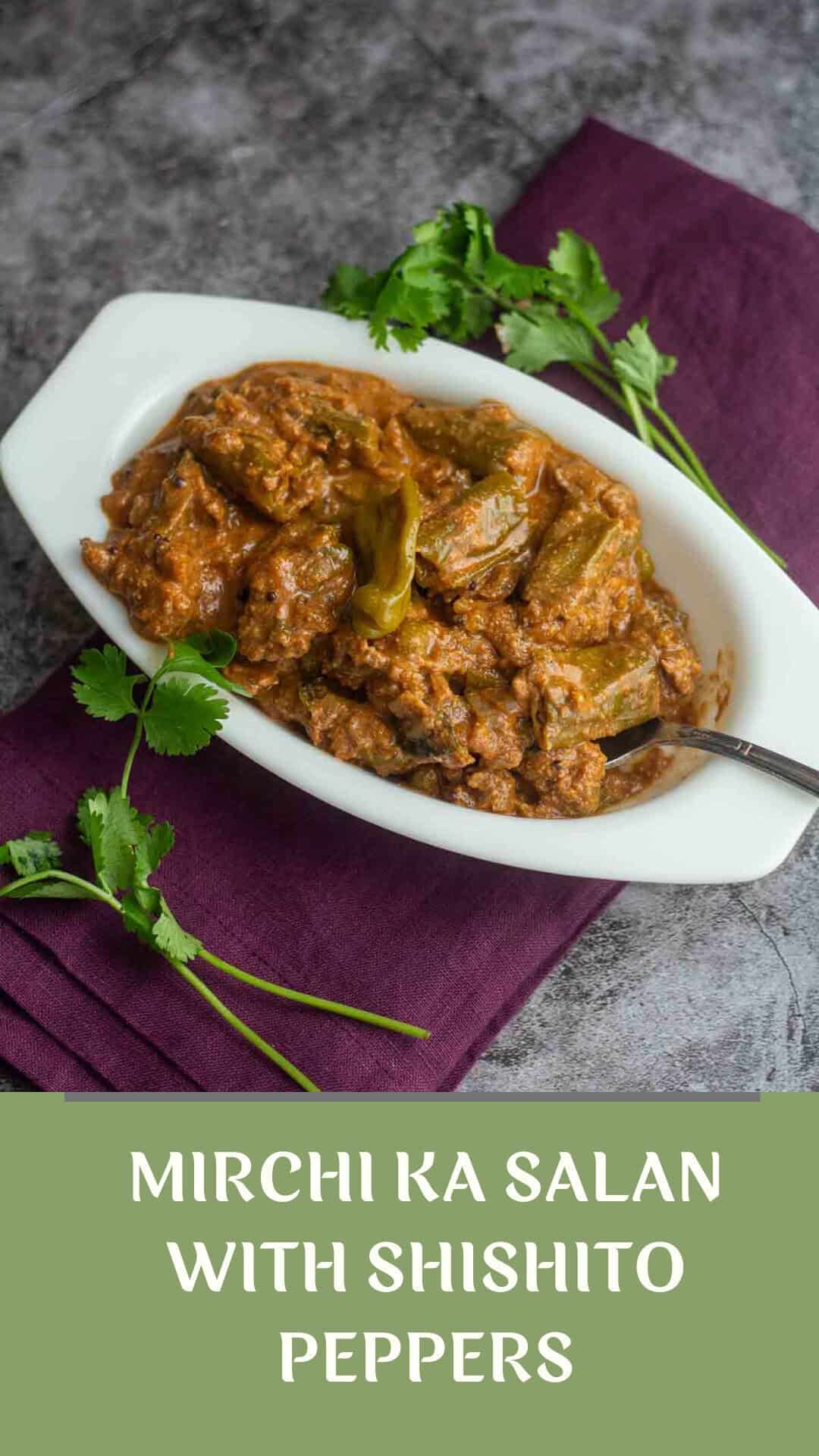 Mirchi Ka Salan Recipe with Shishito Peppers