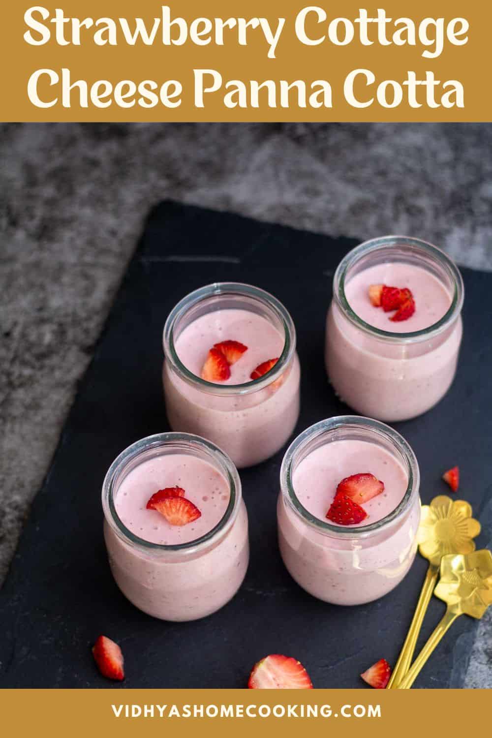 Strawberry Cottage Cheese Panna Cotta: Healthy Indulgence