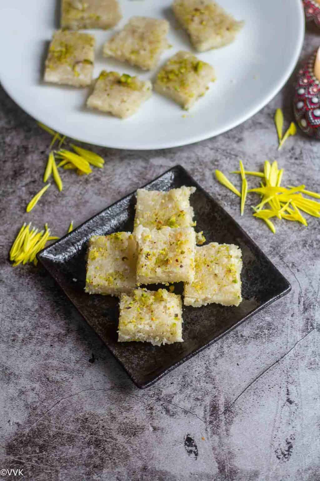 Coconut Burfi: Traditional South Indian Recipe - Vidhya’s Vegetarian ...